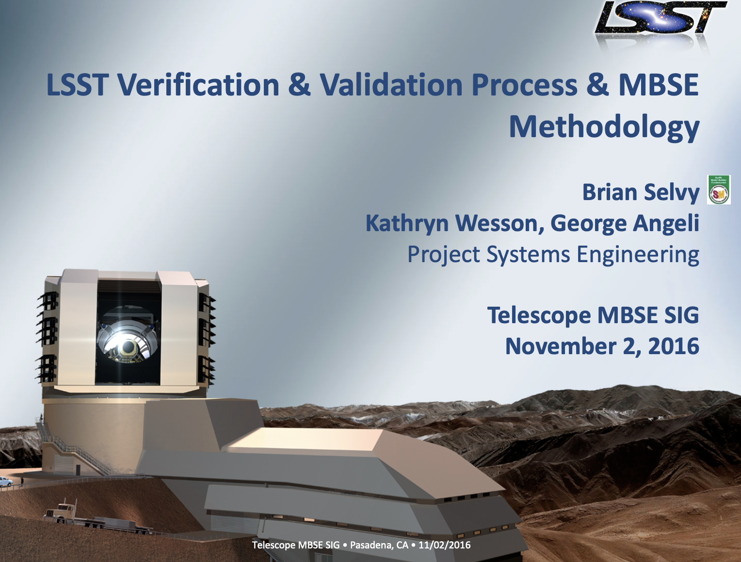 LSST Verification & Validation Process & MBSE Methodology | SE Goldmine